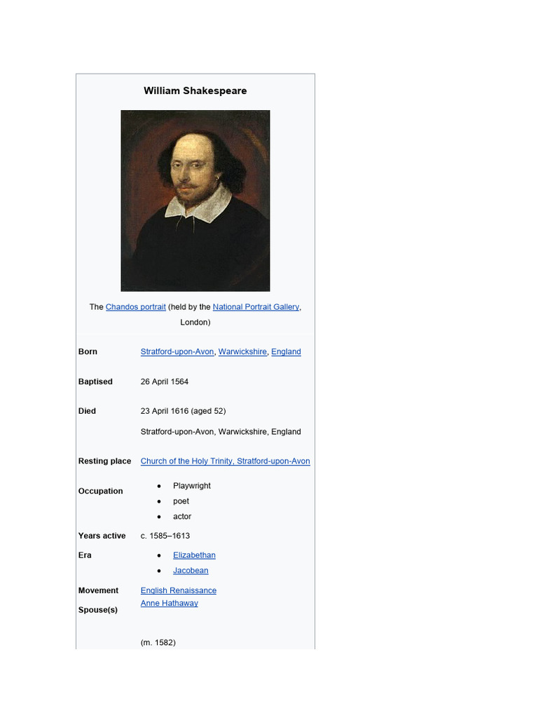 William Shakespeare | PDF