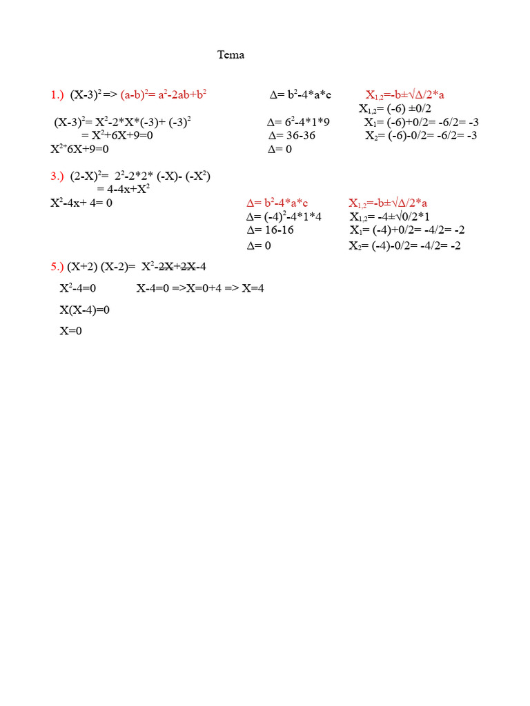 Tema Formule Matematica | PDF