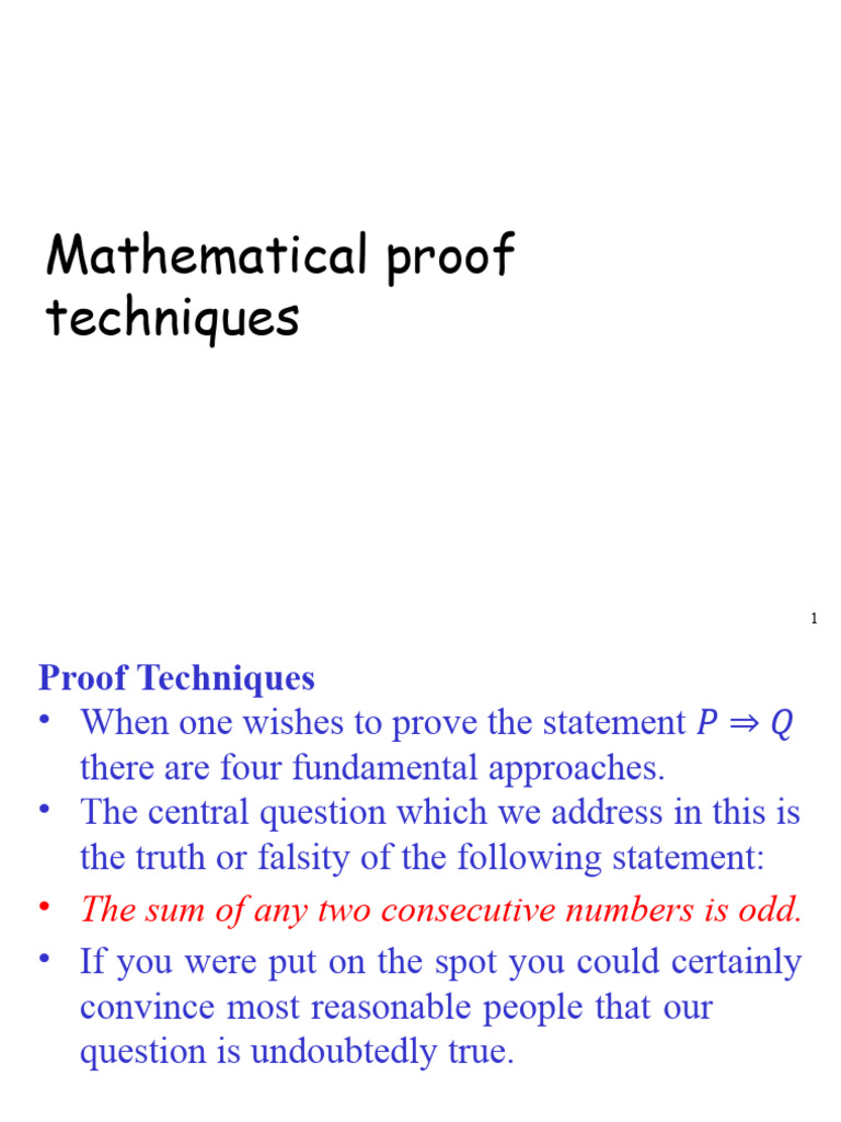 Recall On Proof Techniques in Mathematics - Overview of A Computational ...