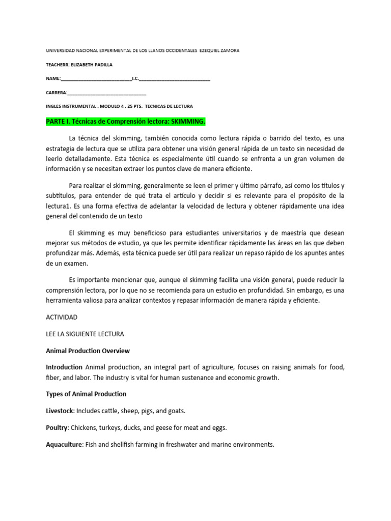 Modulo 4 Pregrado Guia Produccion Animal Unellez - Completo | PDF ...