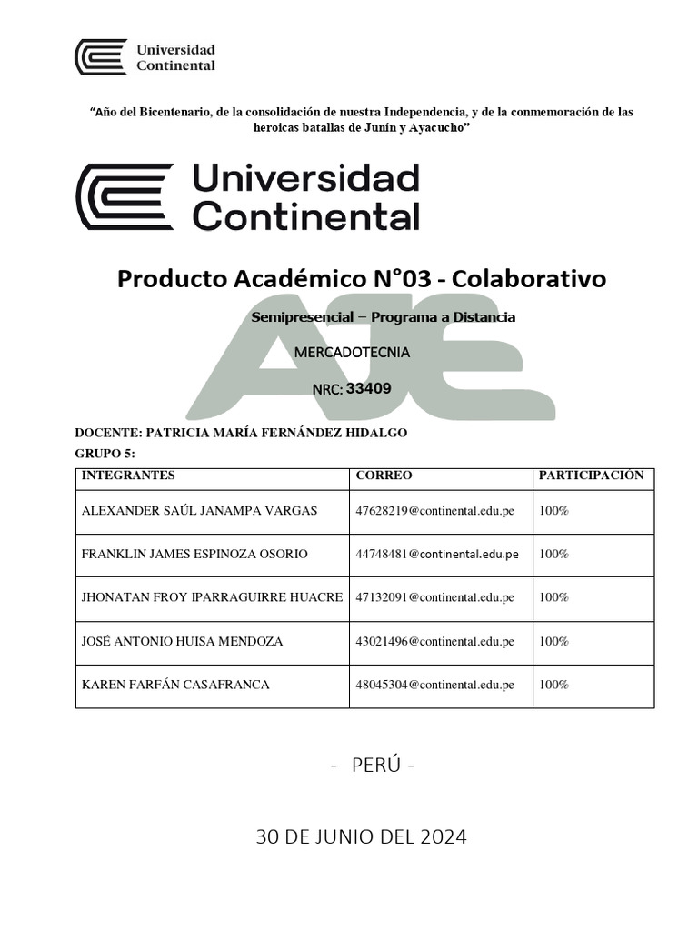MERCADOTECNIA PA3 original | PDF | Negocios económicos | Economias