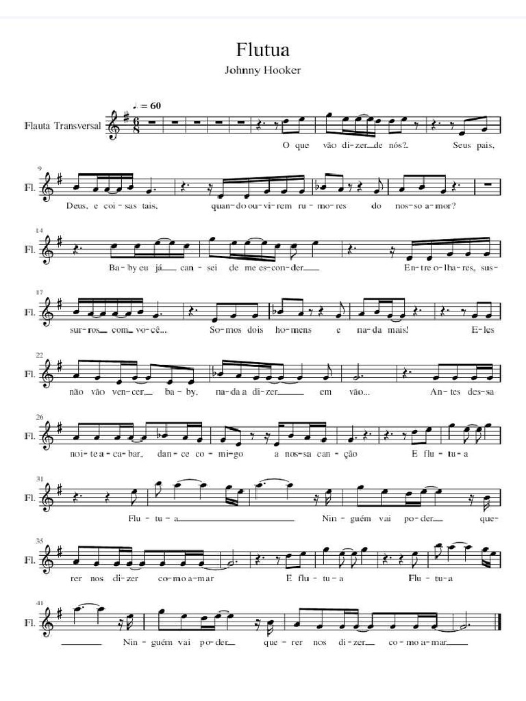 Partitura - Flutua para Flauta Transversal | PDF
