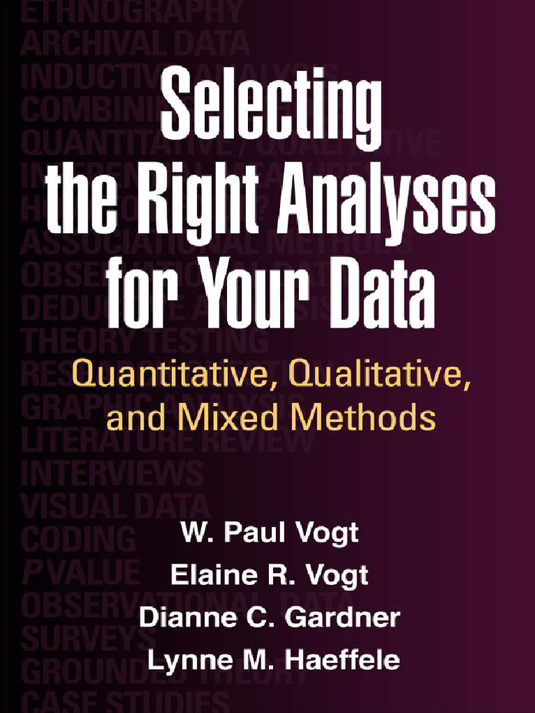 Selecting The Right Analyses For Your Data | PDF | Statistics | Survey Methodology