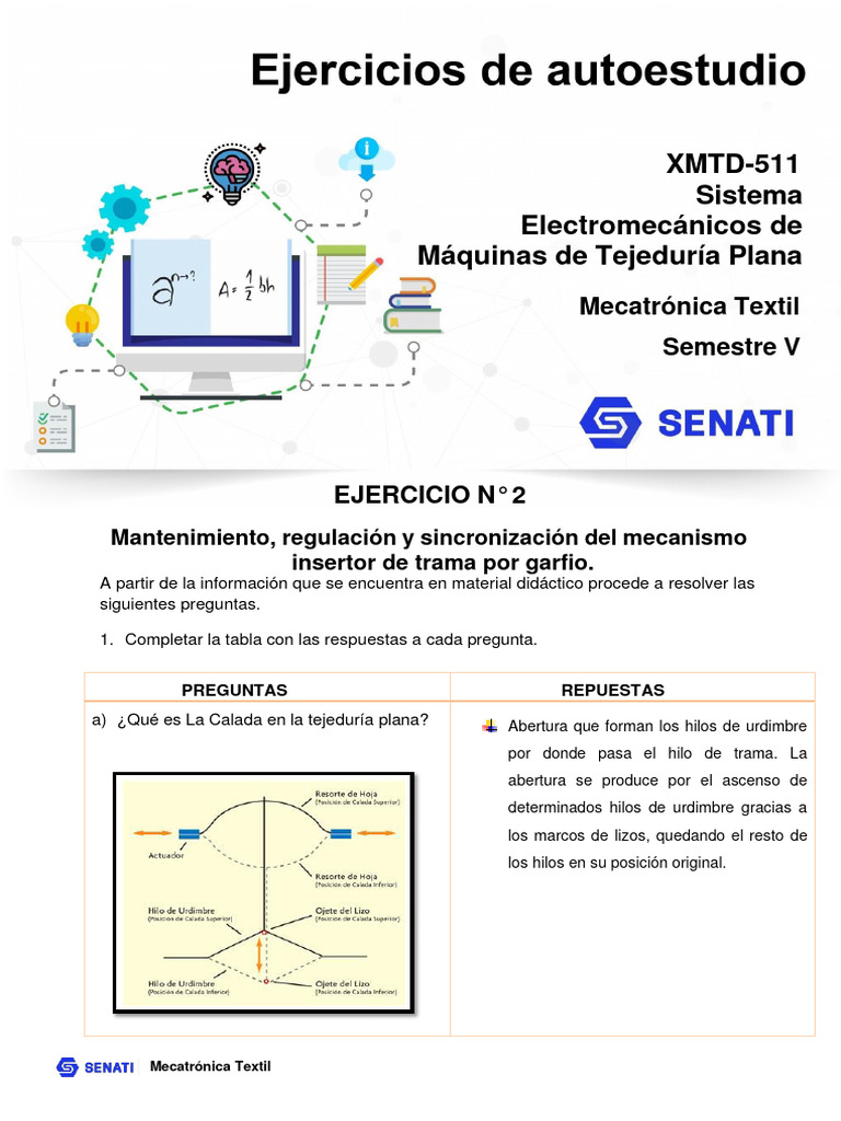 Ejercicio N°2 | PDF | Textiles | Telar