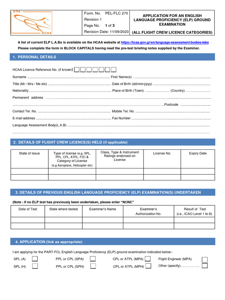 Pel FCL 270 Elp Ground Test 0 | PDF