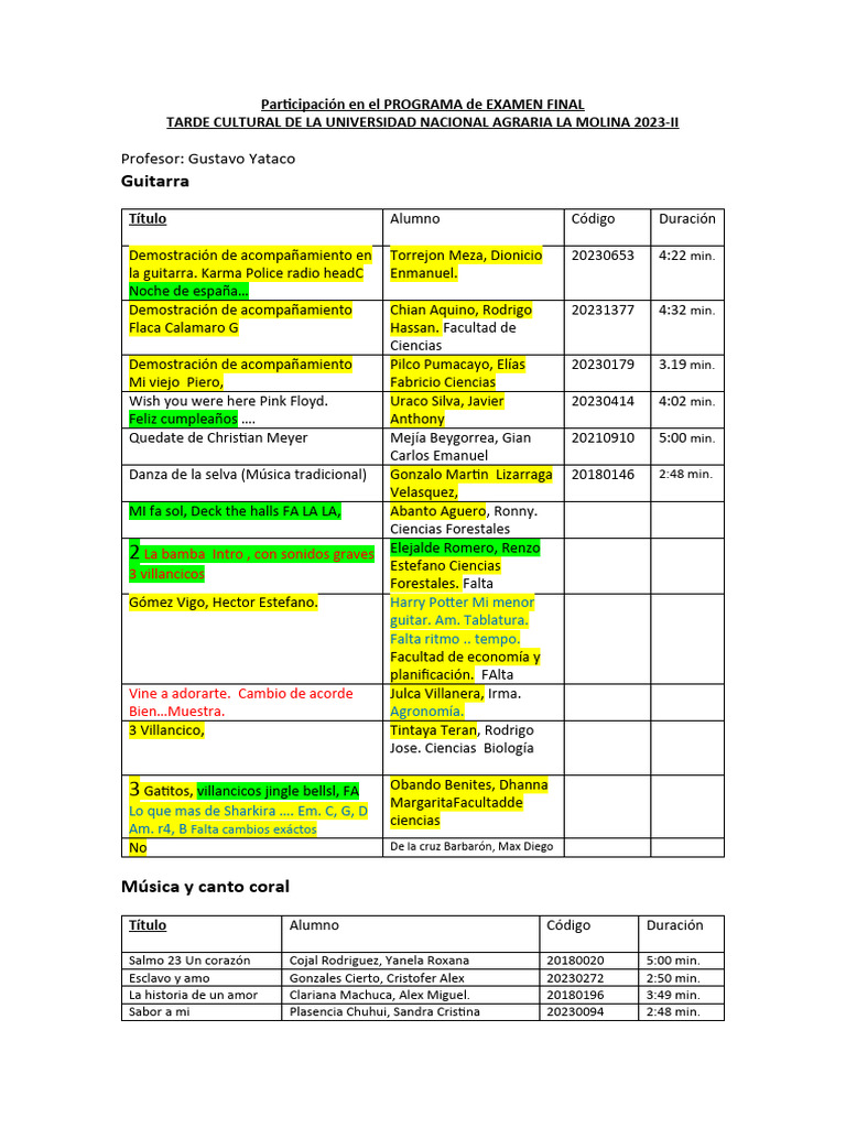 PROGRAMA Final | PDF | Musicología
