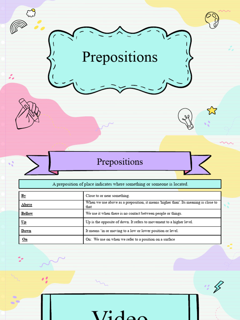 1 Prepositions By, Above, Below, Up Down | PDF