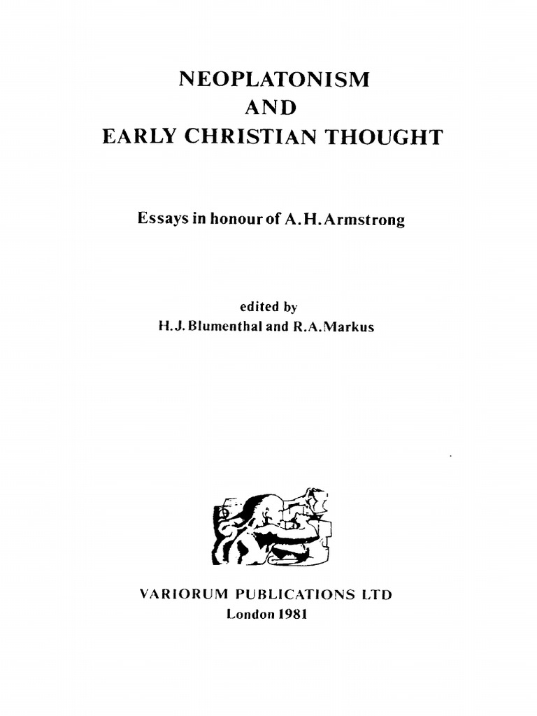 Neoplatonism and Early Christian Thought | PDF | Symposium (Plato ...