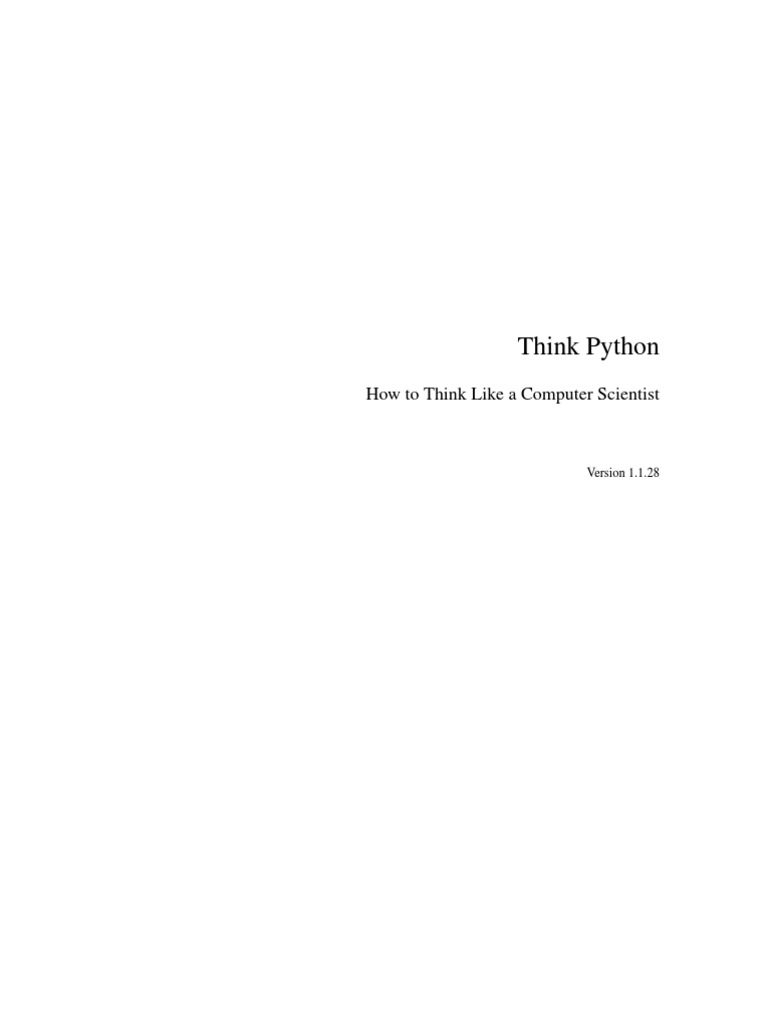 Think Python | PDF | Computer Program | Programming