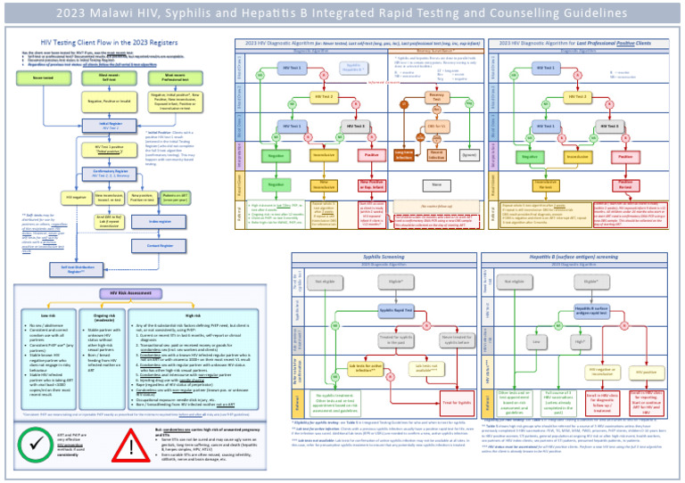 HTS Diagnostic Flowcharts Poster Version 3 | PDF | Diagnosis Of Hiv ...
