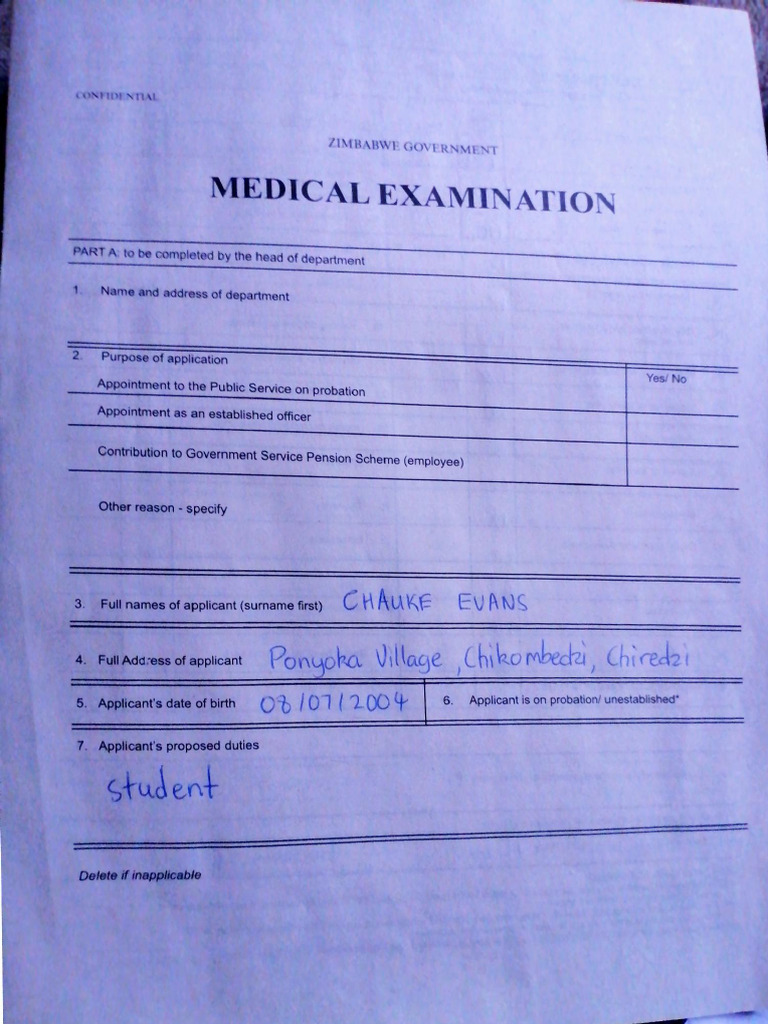 Medical Examination | PDF