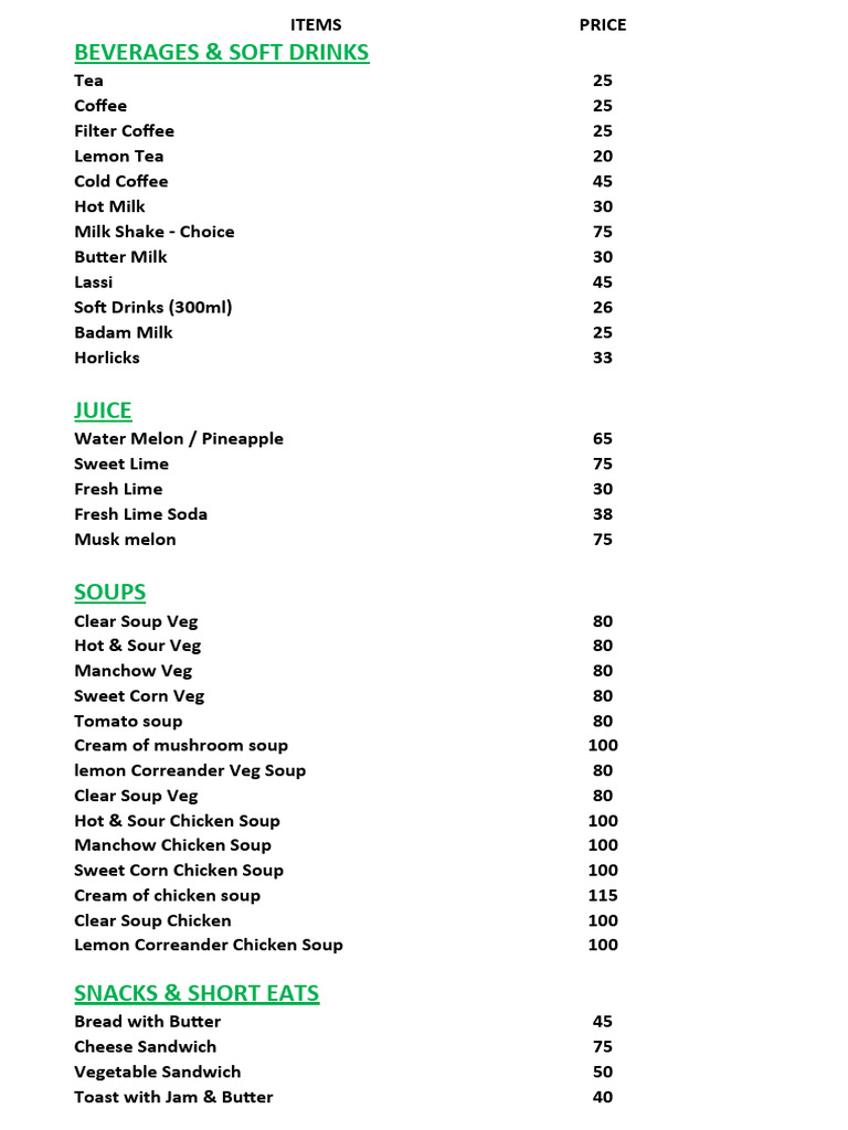 New Eden Food Menu 01-03-20234 | PDF | Soup | Sandwich