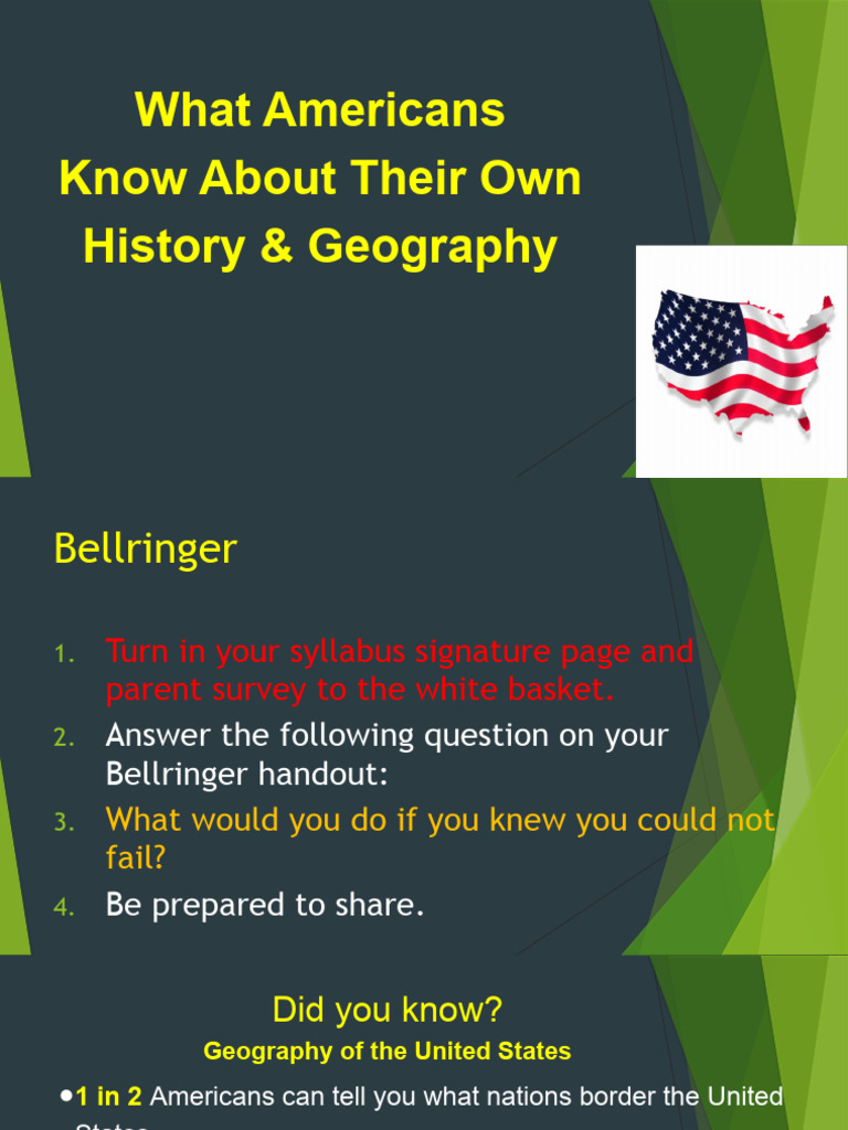 US History & Geography Knowledge Gaps | PDF | The United States