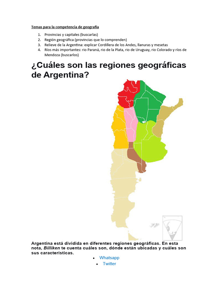 geografia regiones geograficas | Descargar gratis PDF | Ciencias de la ...