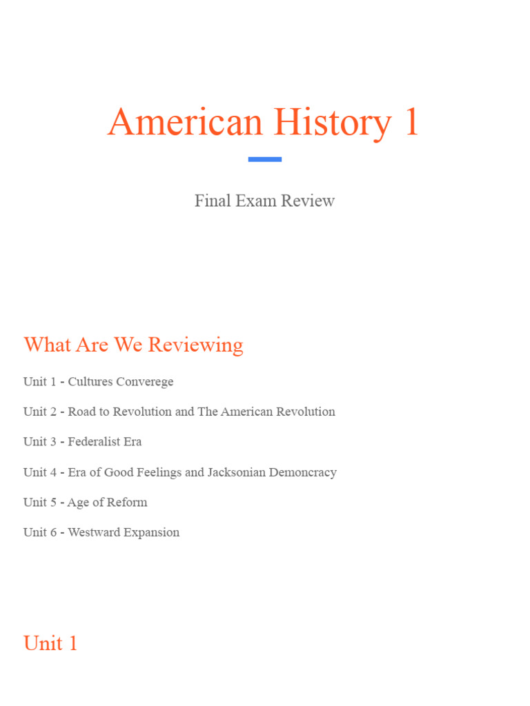 American History 1 - Final Exam Review | PDF | Spanish Empire ...