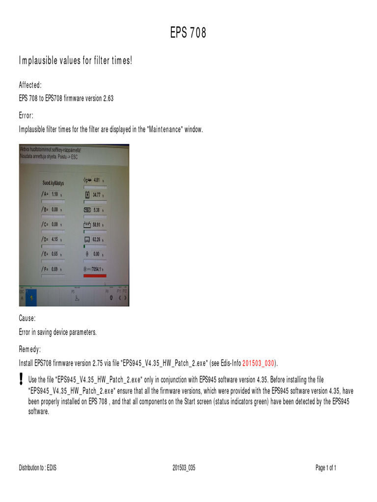 EPS 708 Firmware Update Instructions | PDF