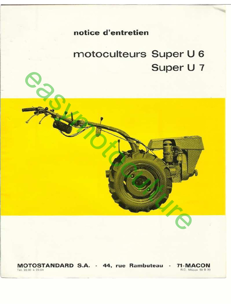 Motostandard Super U6 Et U7 Notice Bis | PDF | Art