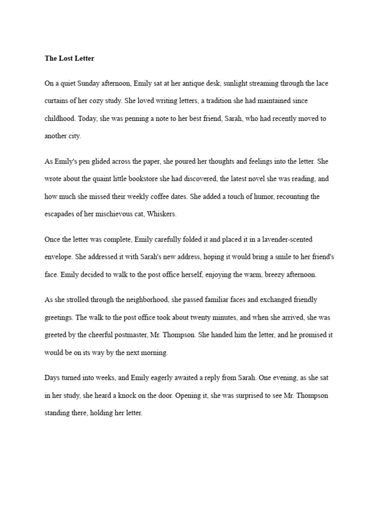 The Lost Letter | PDF