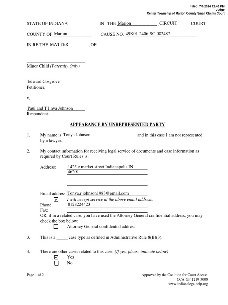 Continuance - Fillable-4 21 23-1 | PDF | Public Law | Law Of The United ...