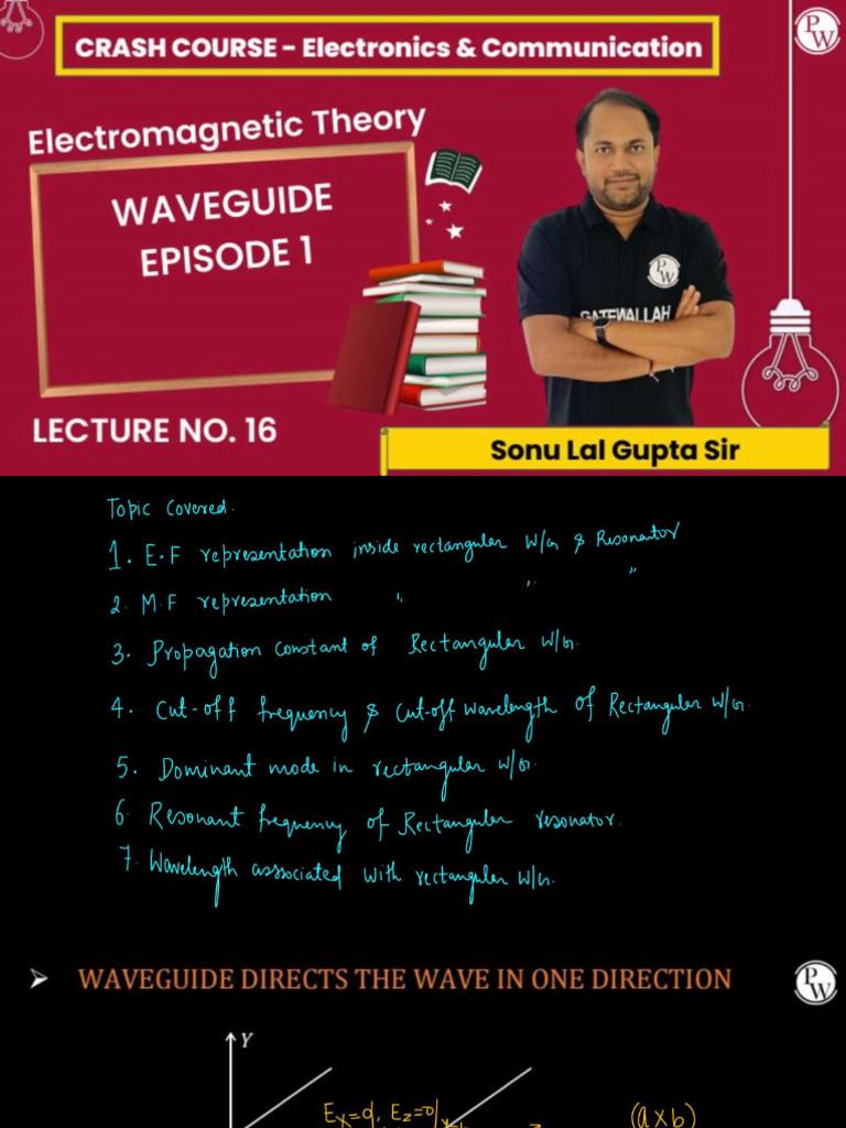 EPISODE 1 WAVEGUIDE (Lec-16) _ Class notes __ (GATE Crash Course 2023 ...