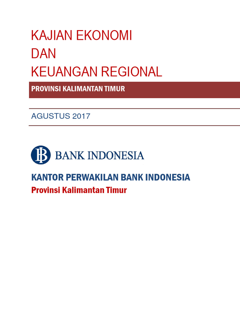 KEKR Provinsi Kalimantan Timur Augustus 2017 | PDF