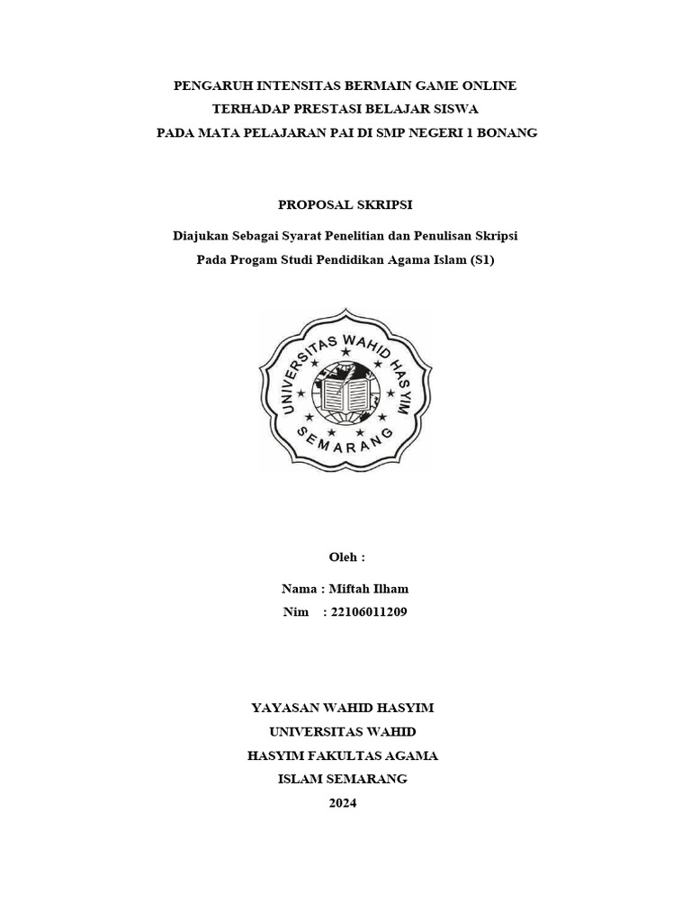 Proposal Kuantitatif Ilham | PDF