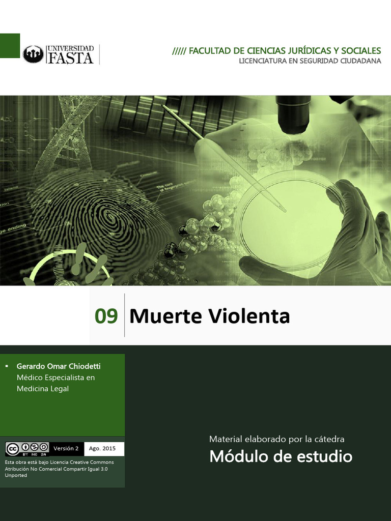 Modulo Completo Muerte Violenta | PDF | Ciencia forense | Jurisprudencia médica