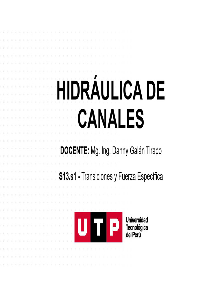 S13_s1 - Material de Clase | PDF | Canal | Cantidades fisicas