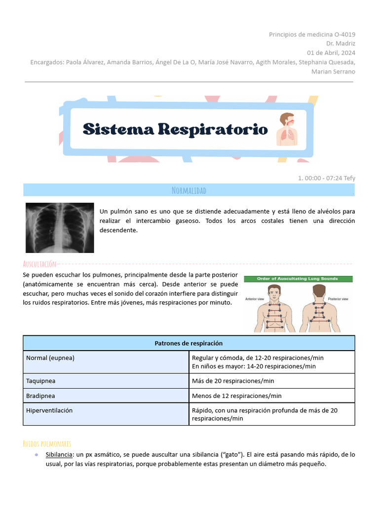 Clase 3. Sistema Respiratorio | PDF | Asma | Tos