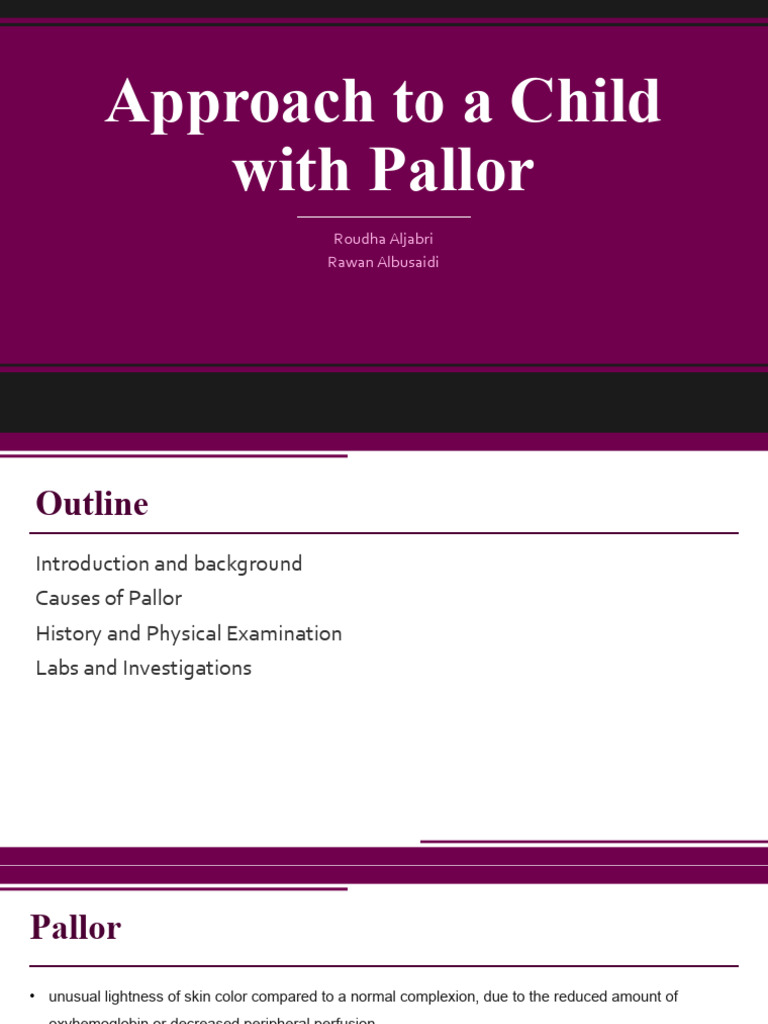 Pallor | PDF | Anemia | Red Blood Cell