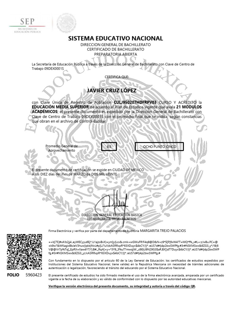 Certificado de Prepa... 2 | PDF | México