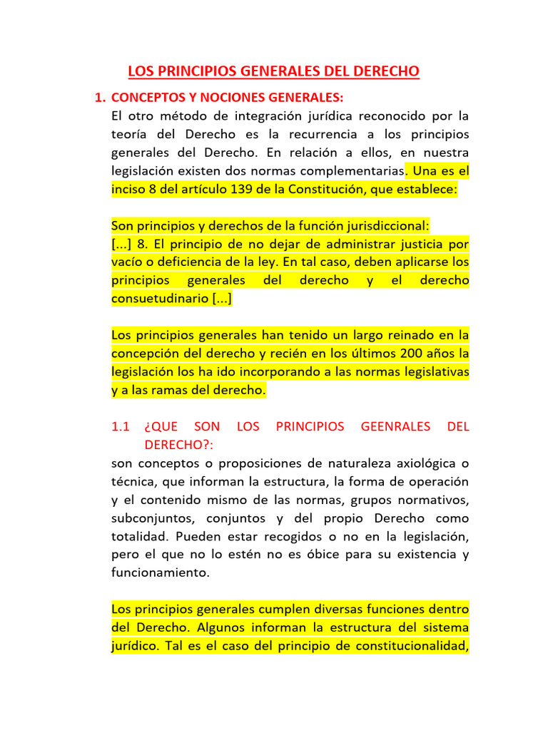 Principios Generales Del Derecho Pdf Analogía Ciencias Políticas