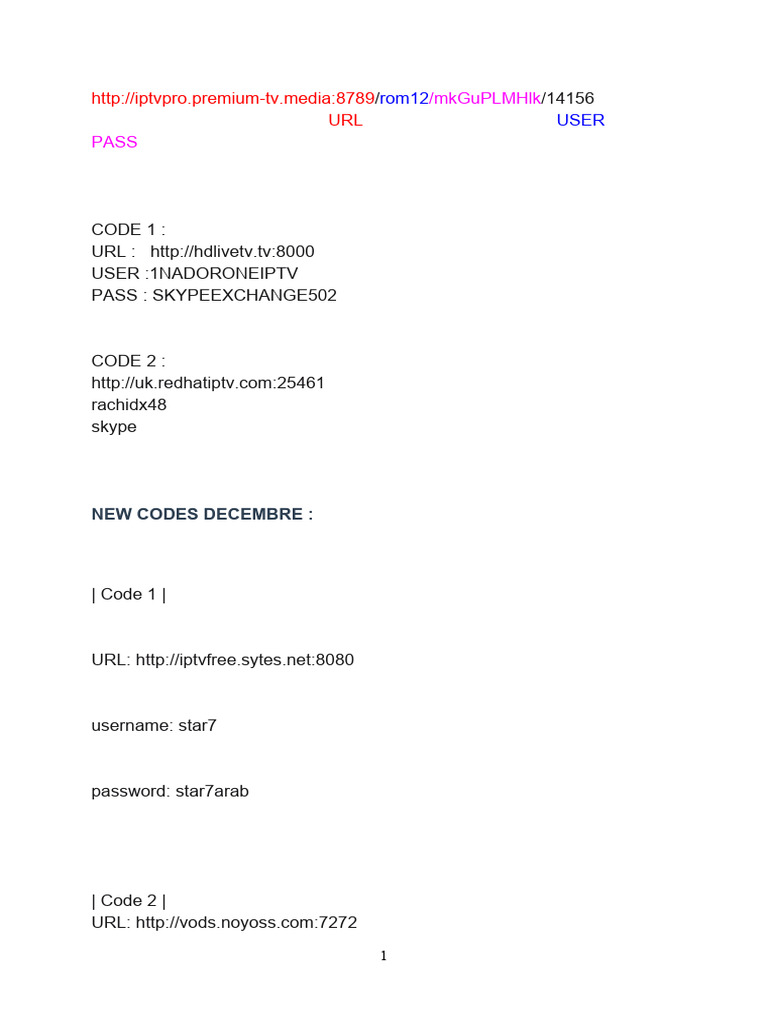 Code IPTV | PDF | User (Computing) | Computing