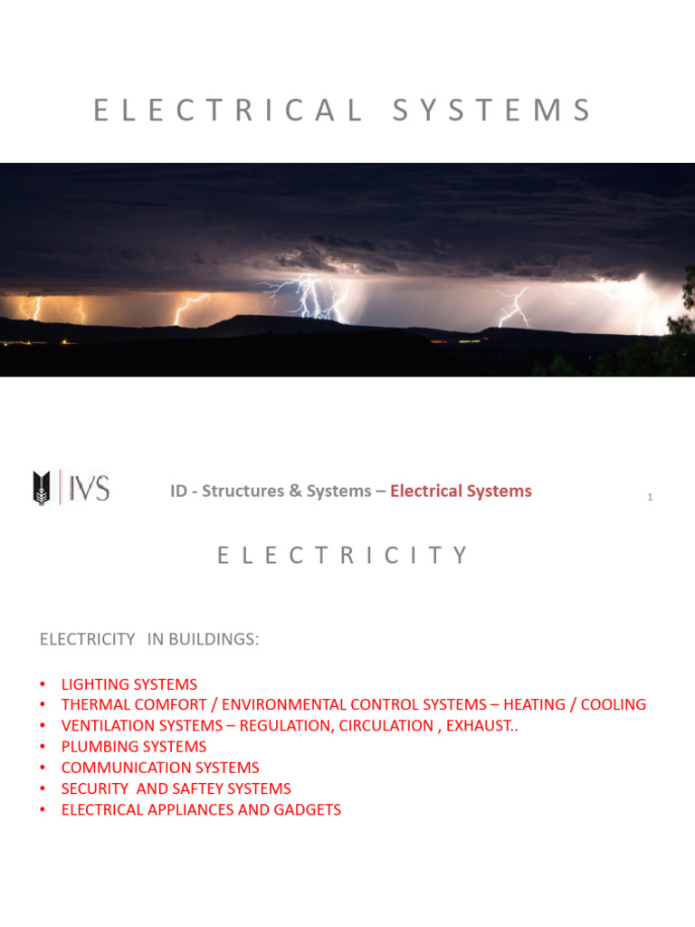 Id-Structures & Systems 04-Electrical Systems | PDF | Electricity Generation | Power Station