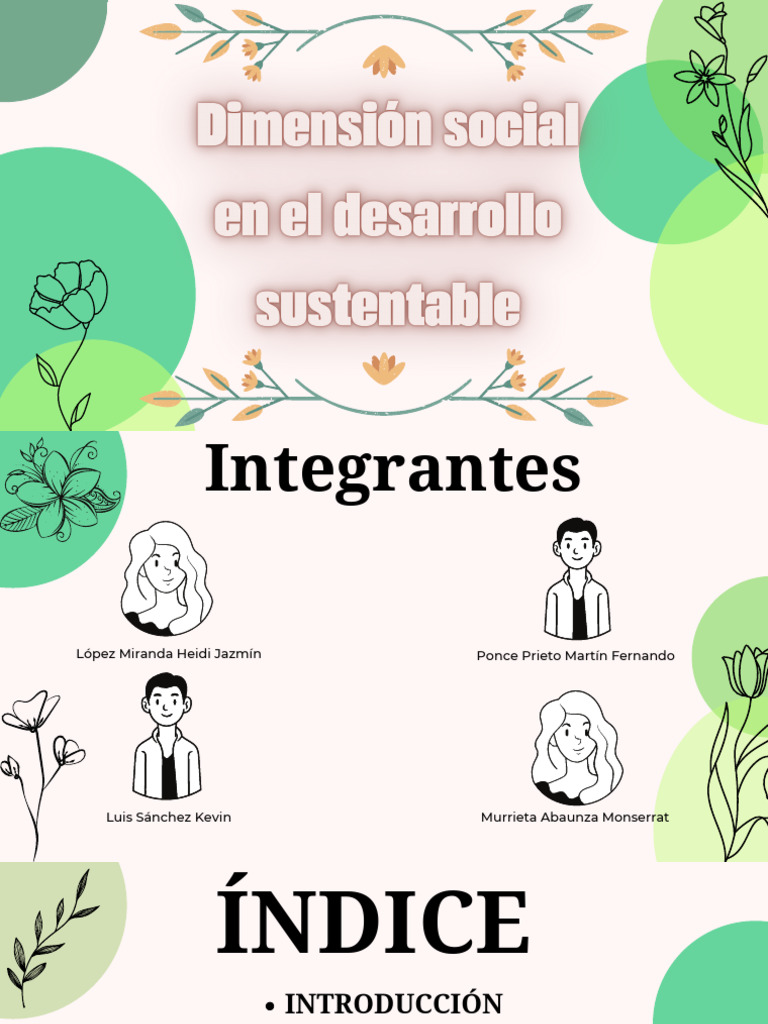 Dimensión Social | PDF | Sustentabilidad | Desarrollo sostenible