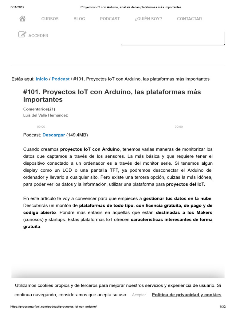 Proyectos IoT Con Arduino, Análisis de Las Plataformas Más Importantes ...