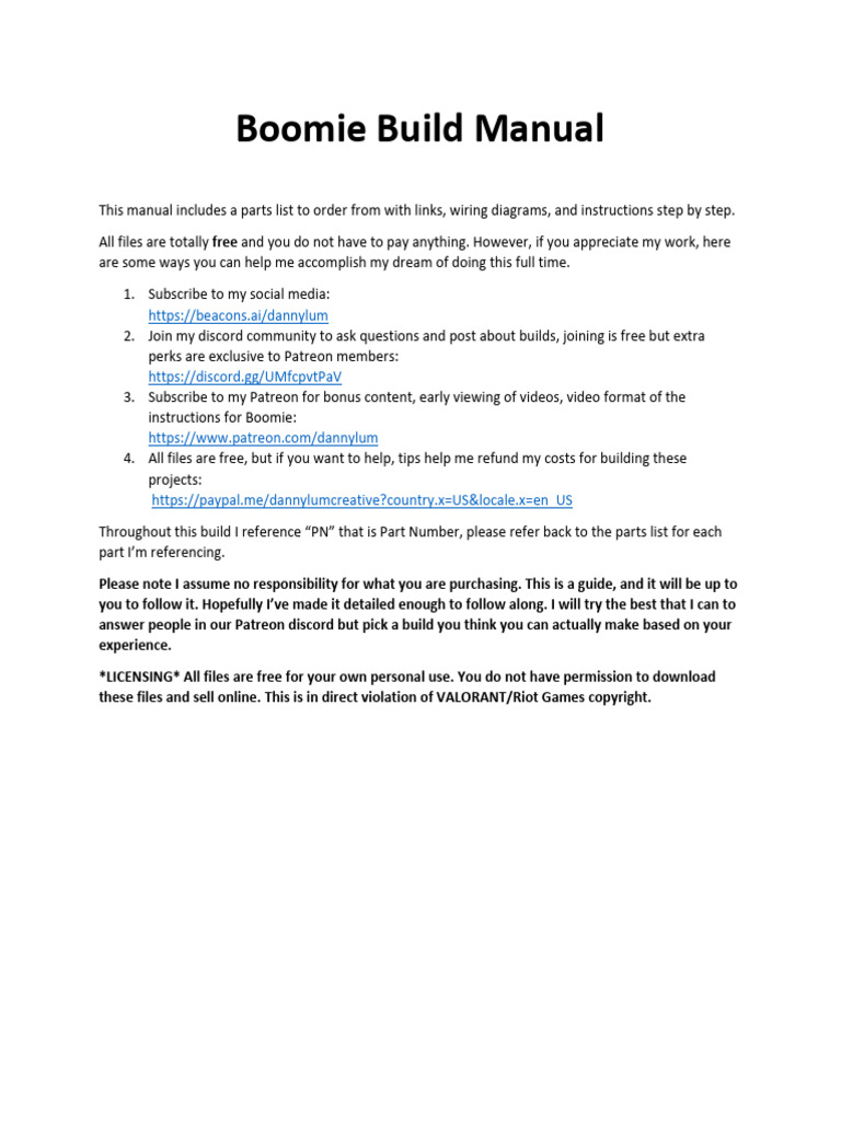 Instructions Diagrams PartsList | PDF | Screw | Manufactured Goods