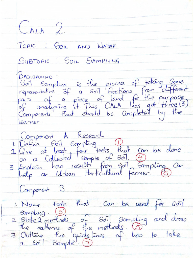 CALA 2 Soil Sampling HMS | PDF