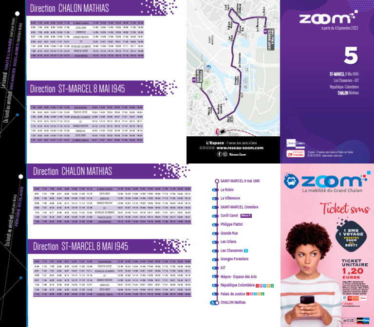 Horaires Bus Ligne 5 Saint-Marcel | PDF