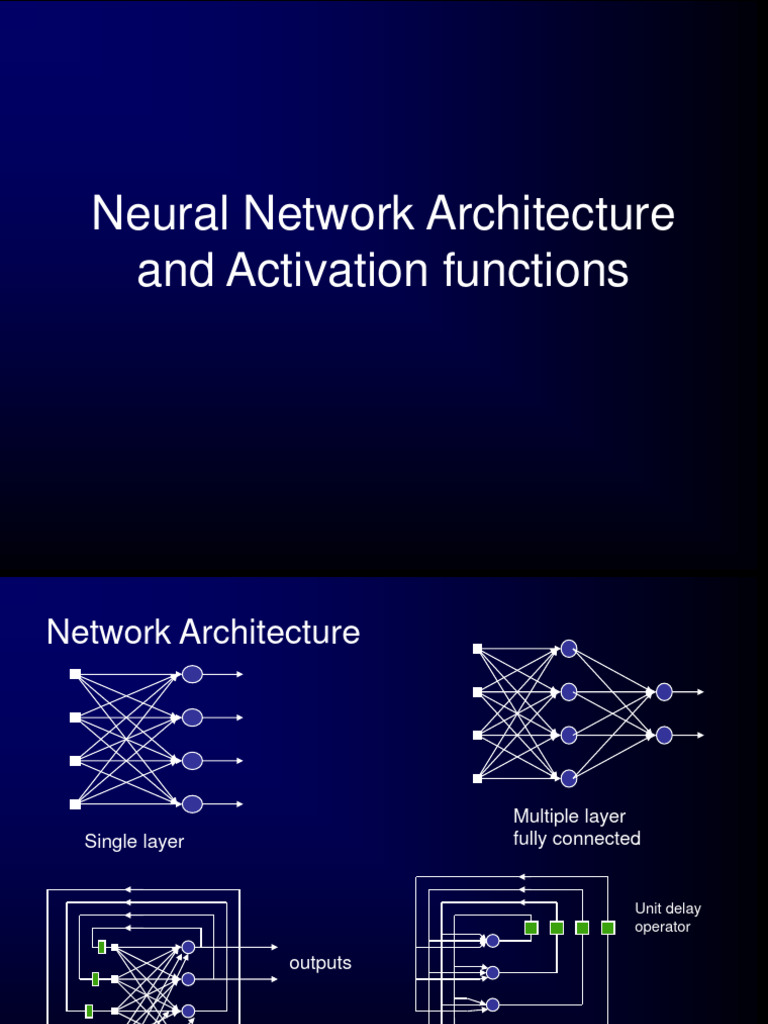 Lect 5-6activation Function | PDF | Algorithms | Computational Neuroscience
