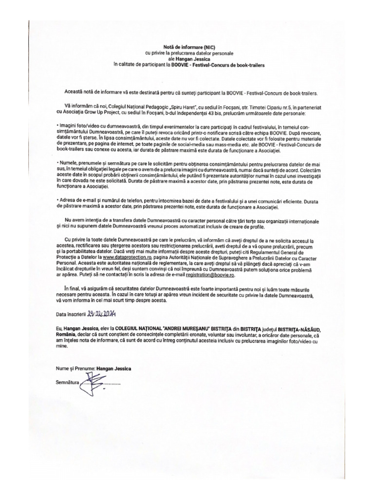 Notă de Informare (NIC) | PDF