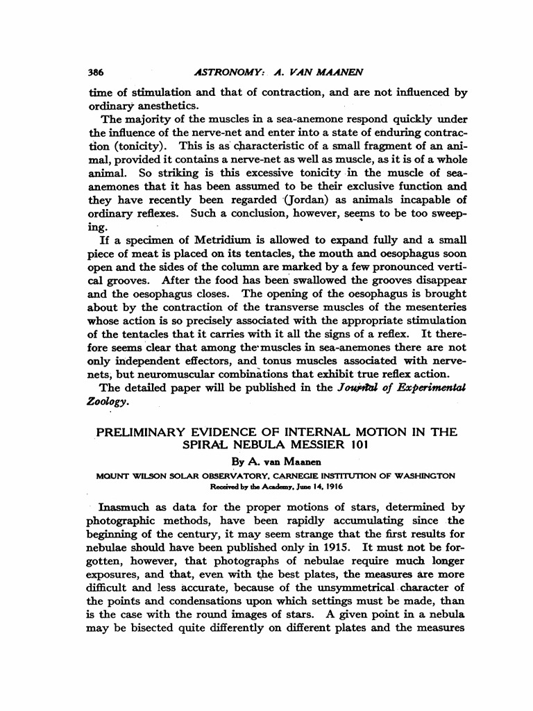 Van Maanen A. - Preliminary Evidence of Internal Motion in The Spiral ...