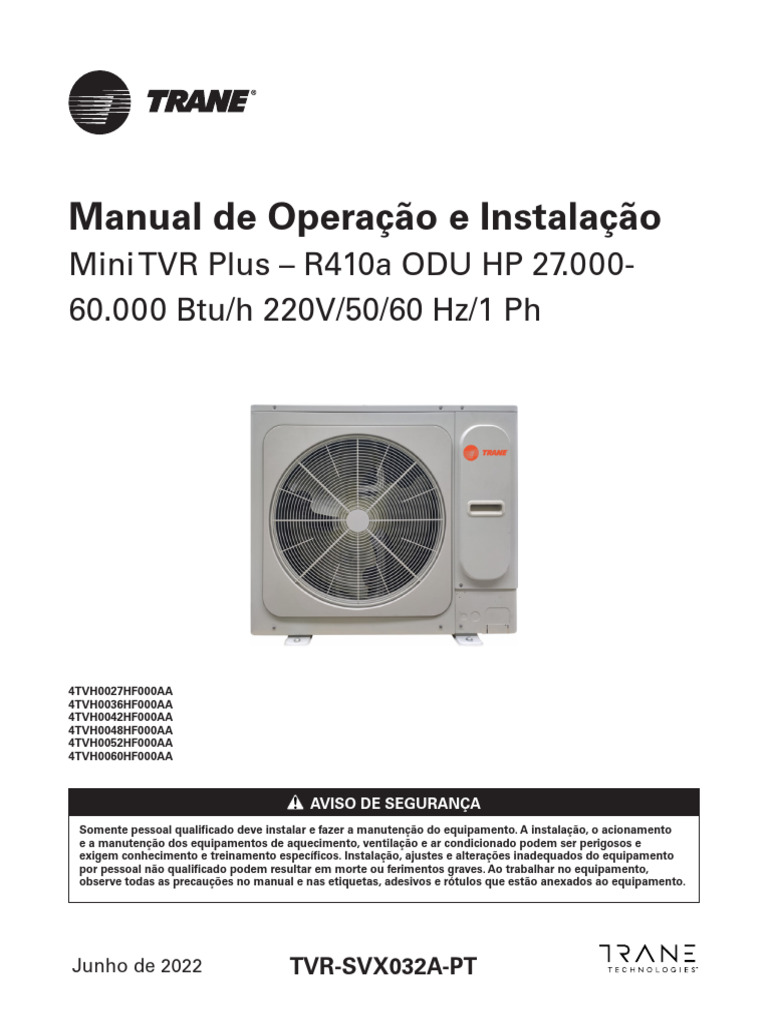 IM-EN-VRF-Out Door Unit-TVR Mini Plus-50-60Hz-4TVHF-TVR-SVX032A-EN ...