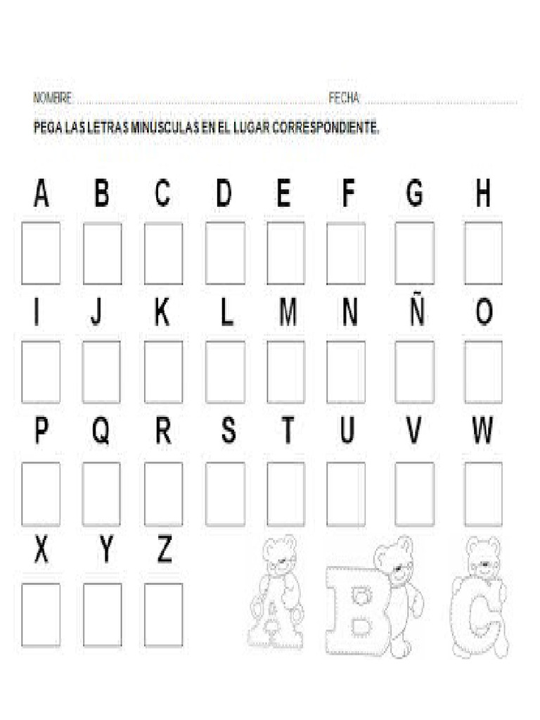 Abecedario Imprenta Minuscula | PDF