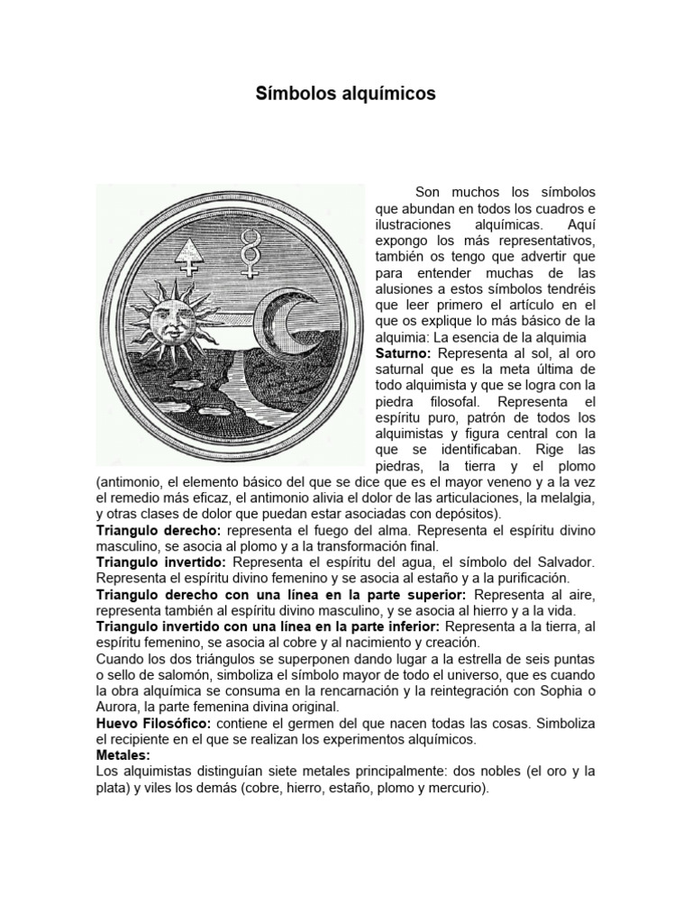 Símbolos y Significados de Alquimia | PDF | Alquimia