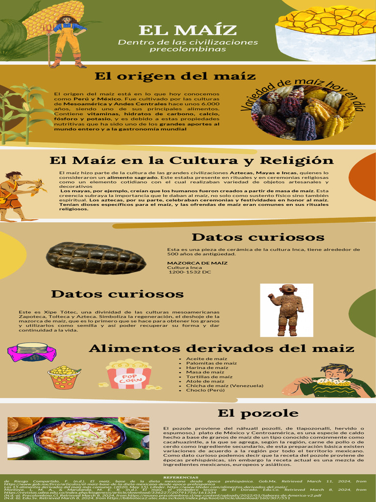 Infografía Del Maíz | PDF | Maíz | Civilización maya
