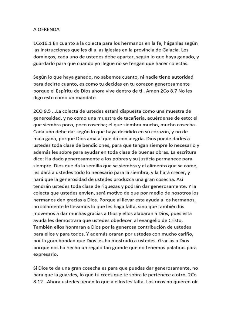 A Ofrenda | PDF | Dios | Amor