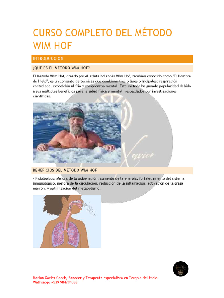 Curso Completo del Método Wim Hof | PDF | Respiración | Agua