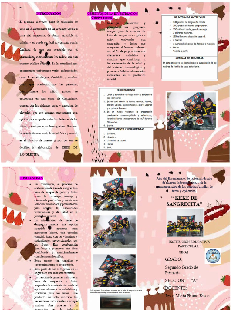 Triptico Keke de Sangrecita | PDF | Nutrición | Dieta y nutrición