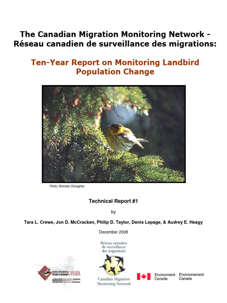 10 Yrreport | PDF | Bird Migration | Linear Regression